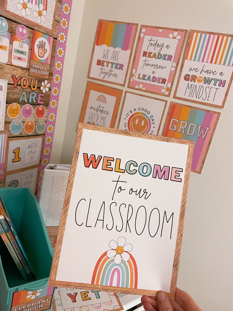 Retro Rainbow Complete Classroom Collection [editable] - Etsy