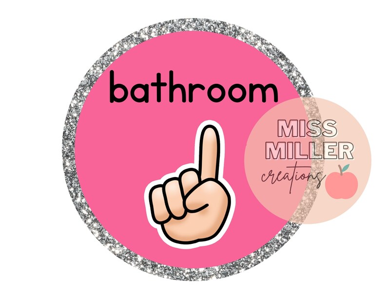 Groovy Glitter Hand Signals Classroom Posters editable - Etsy