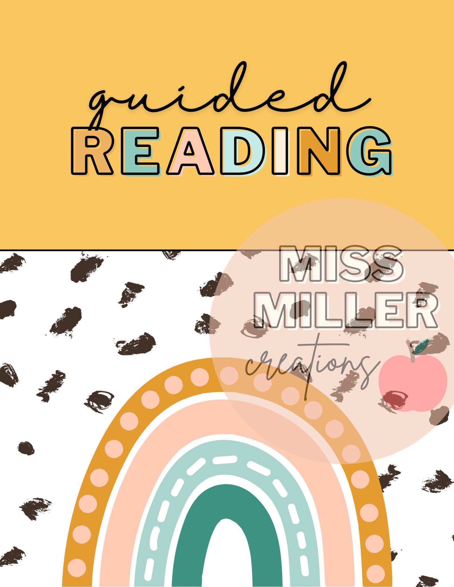 Modern Boho Rainbow Binder Covers editable | Etsy