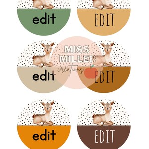 Woodland Classroom Labels [editable] - Etsy