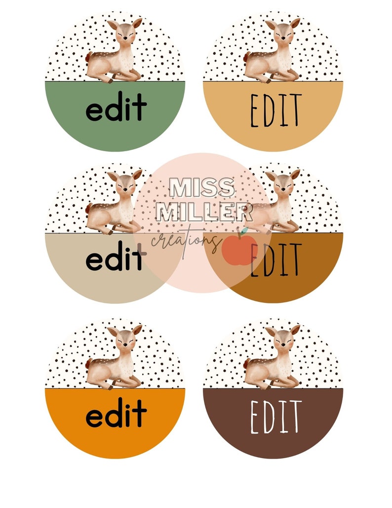 Woodland Classroom Labels editable - Etsy