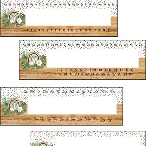 Boho Tropics Desk Plates [editable] - Etsy