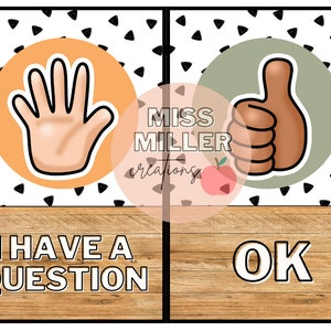 Adventure Hand Signals Classroom Posters [editable] - Etsy