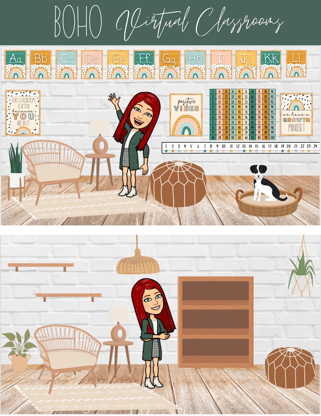 Boho Virtual Classrooms - Etsy