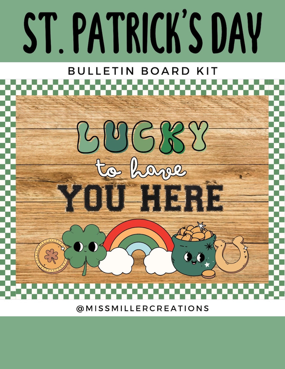 Groovy St. Patrick's Day: Lucky to Have You Here Bulletin Board Kit - Etsy