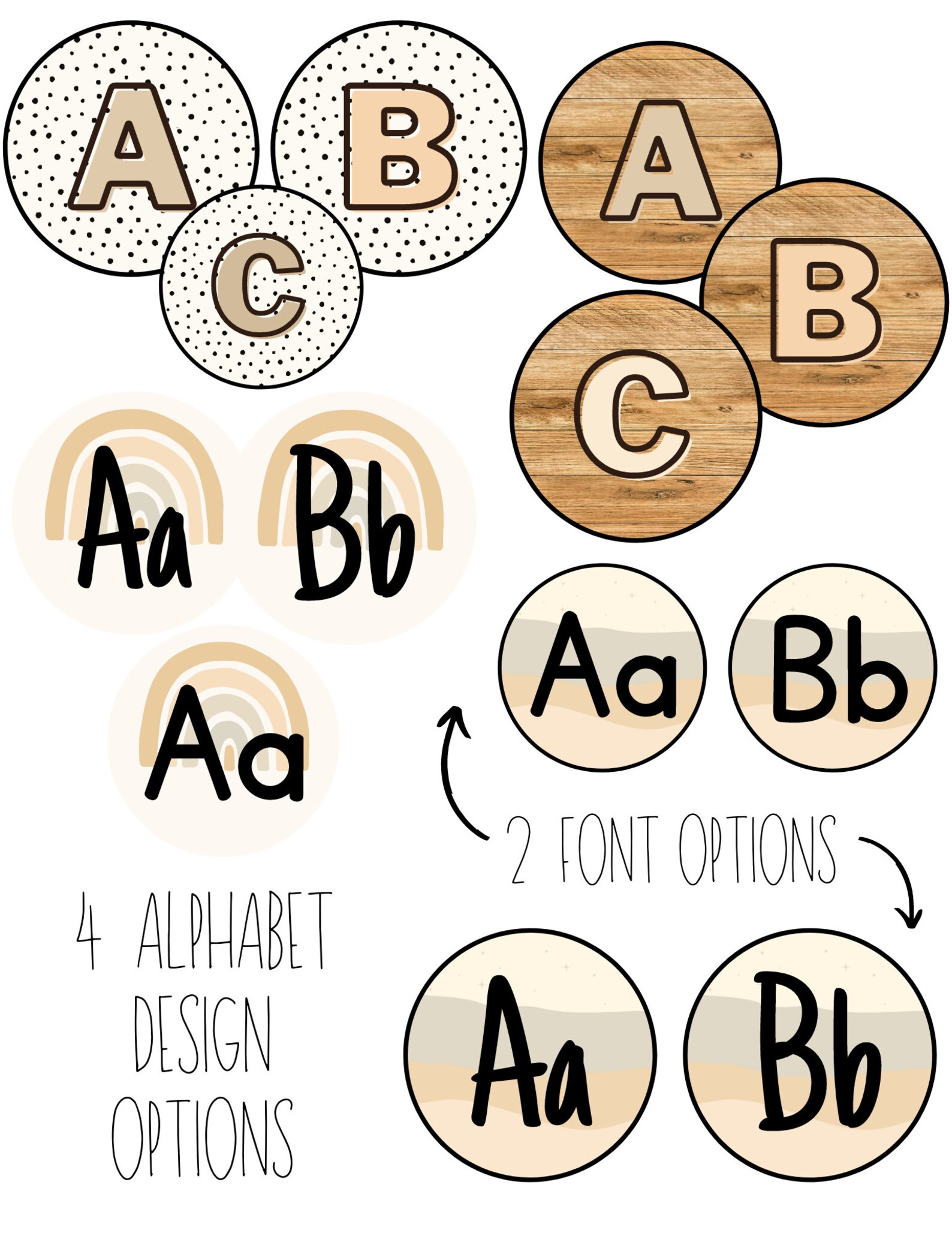 Neutral Boho Rainbow Word Wall editable - Etsy