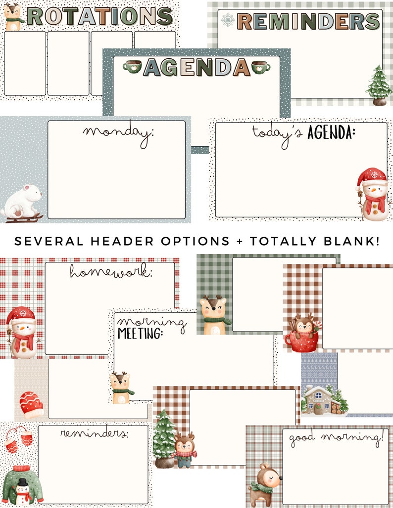 Winter Google Slides Templates - Etsy