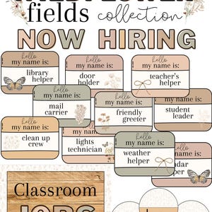 Wildflower Fields Class Jobs Display [editable] - Etsy