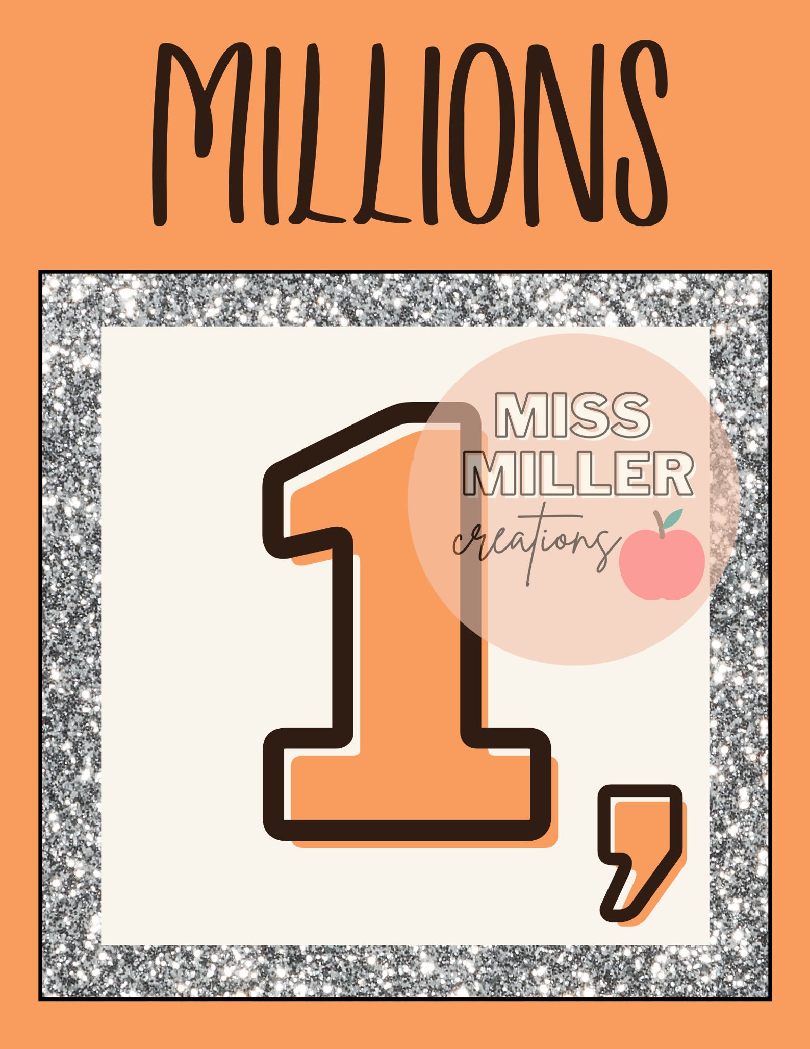 Groovy Glitter Place Value Posters - Etsy