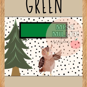 Woodland Classroom Color Posters - Etsy