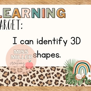 Boho Tropics Learning Goal Posters/i Can Statements/focus Wall ...