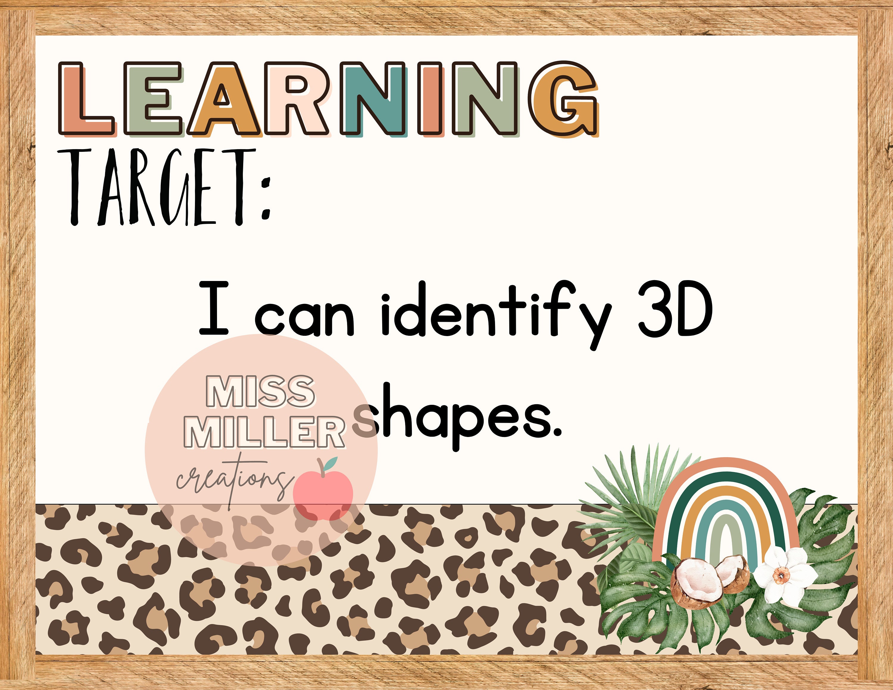 Boho Tropics Learning Goal Posters/i Can Statements/focus Wall ...