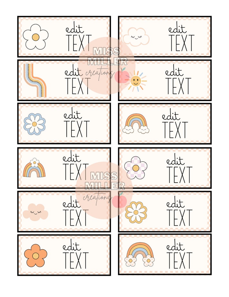Daisy Dreams Teacher Toolbox Labels [editable] - Etsy