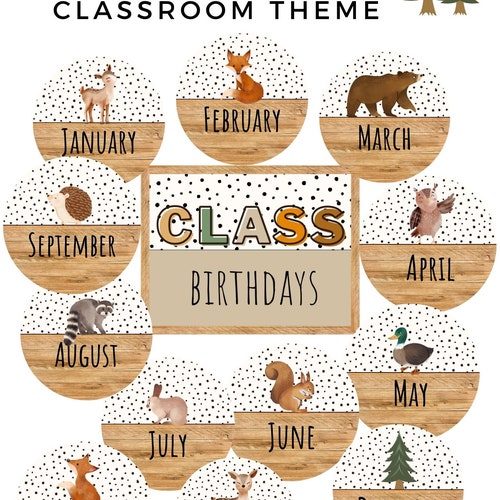 Woodland Visual Classroom Schedule editable - Etsy