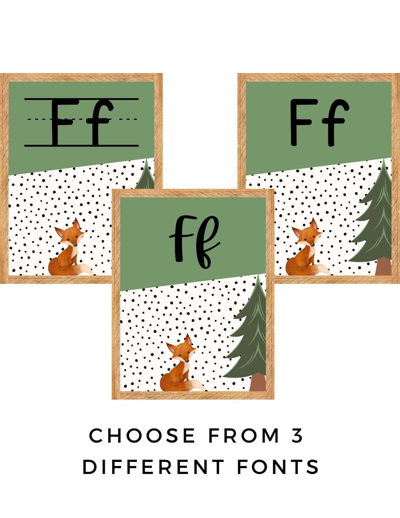 Woodland Classroom Alphabet Posters - Etsy