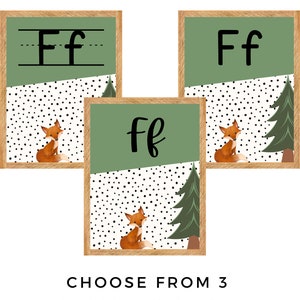 Woodland Classroom Alphabet Posters - Etsy