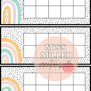 Pastel Boho Rainbow Math Classroom Displays - Etsy