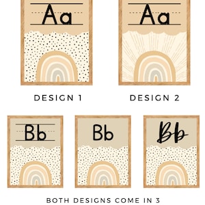 Neutral Boho Rainbow Classroom Alphabet - Etsy
