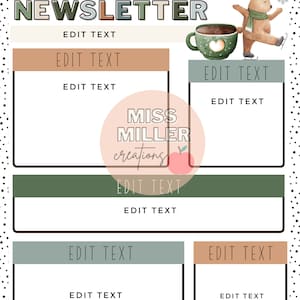 Winter Newsletter Template [editable] - Etsy
