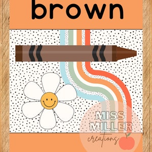 Retro Rainbow Classroom Color Posters - Etsy