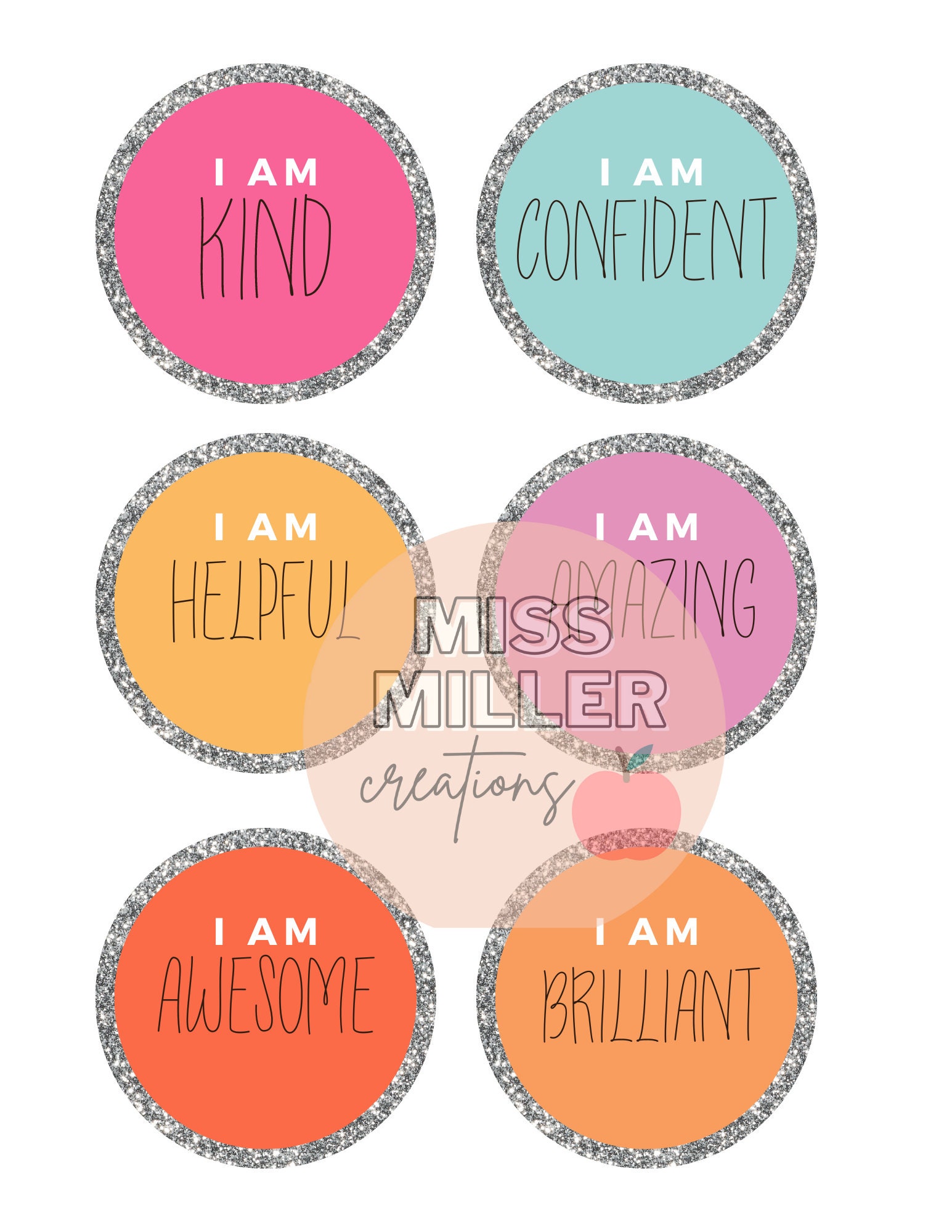 Groovy Glitter Affirmation Station - Etsy