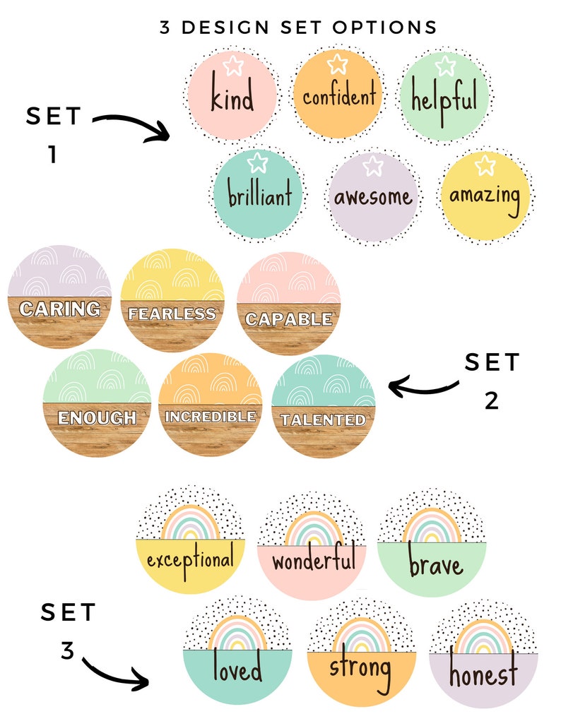 Pastel Boho Rainbow Affirmation Station - Etsy