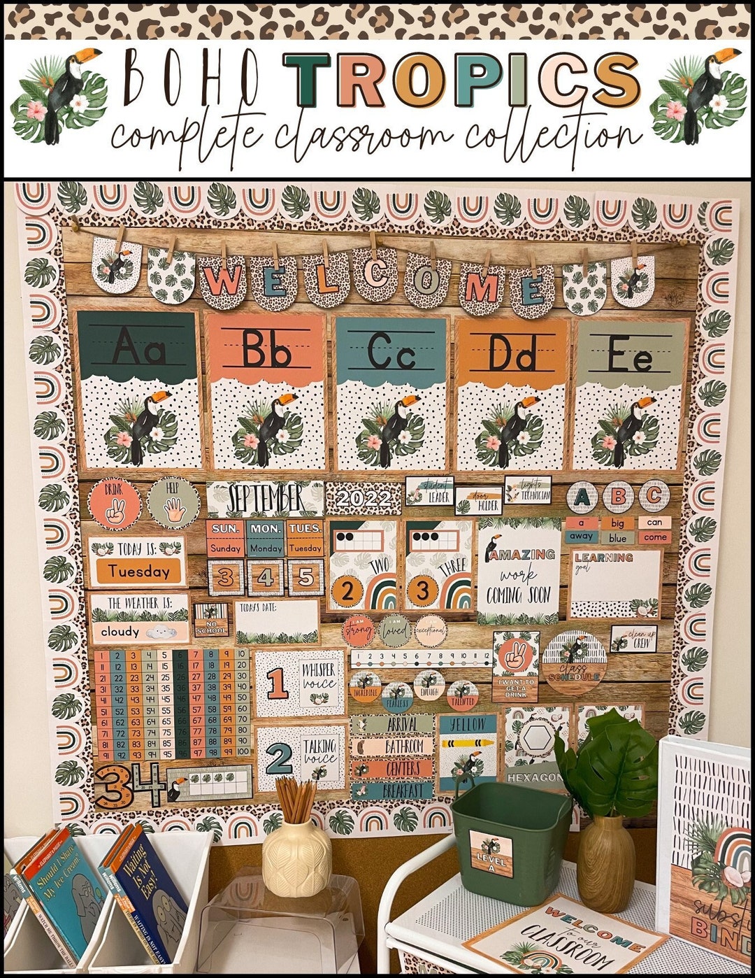 Boho Tropics Complete Classroom Collection - Etsy