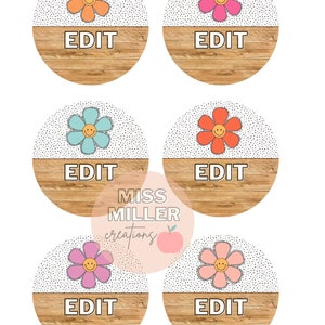 Groovy Glitter Classroom Labels [editable] - Etsy