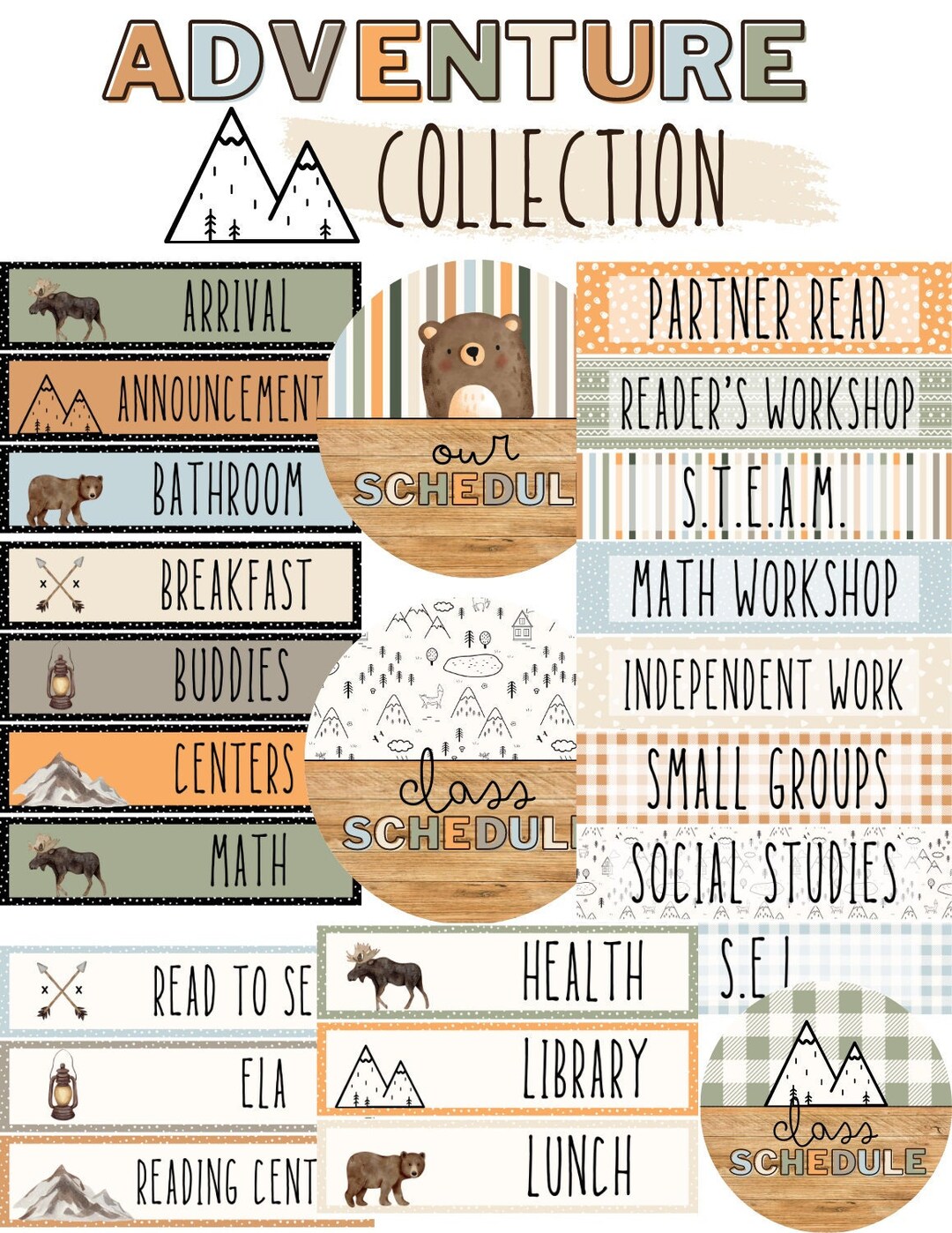 Adventure Classroom Schedule [editable] - Etsy