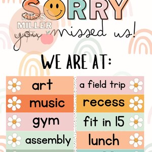 Groovy Boho Where Are We Classroom Door Sign [editable] - Etsy