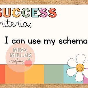 Retro Rainbow Learning Goal Posters/i Can Statements/focus Wall ...