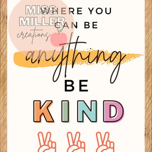 Retro Rainbow Classroom Quote Posters - Etsy