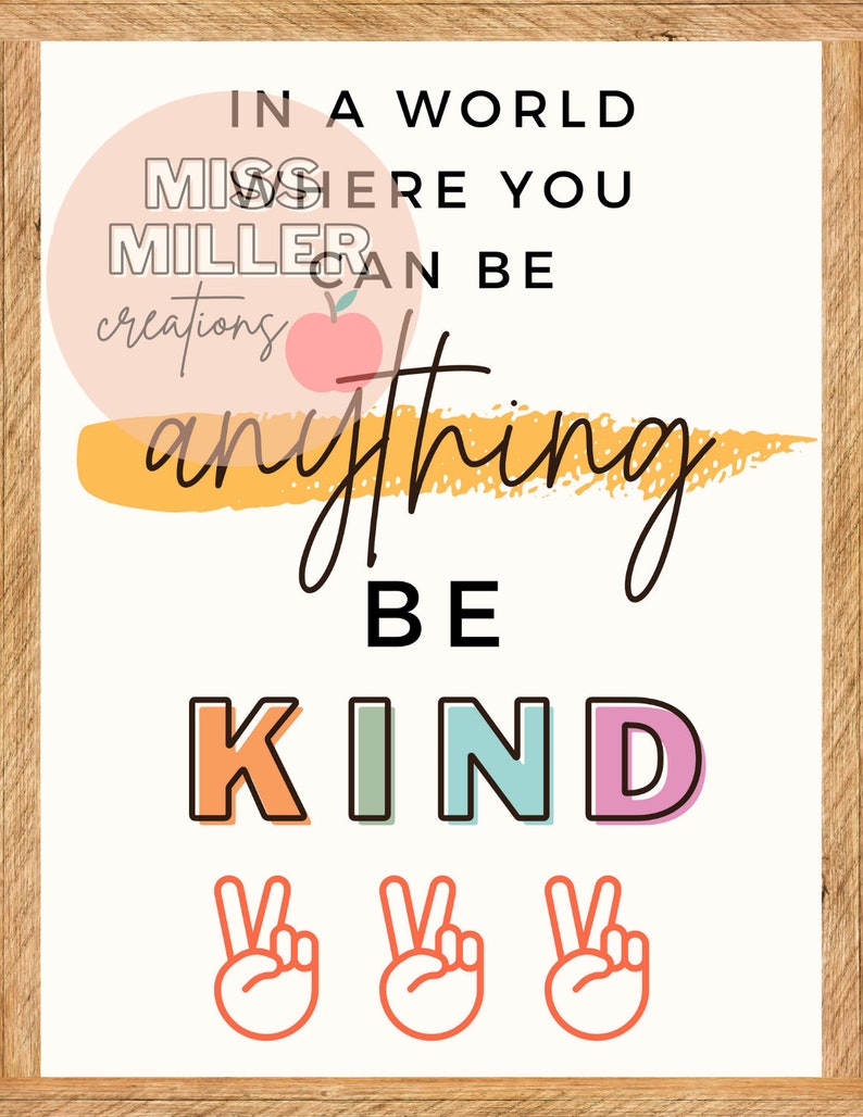 Retro Rainbow Classroom Quote Posters - Etsy