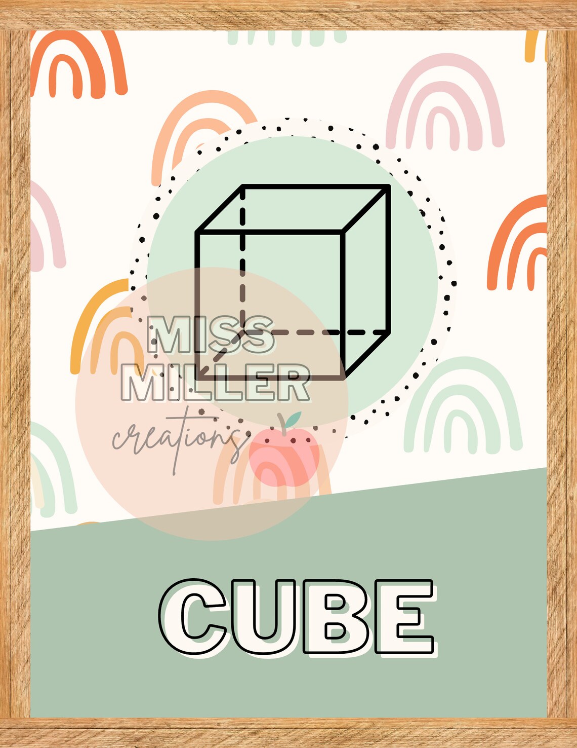 Groovy Boho Classroom Shape Posters - Etsy