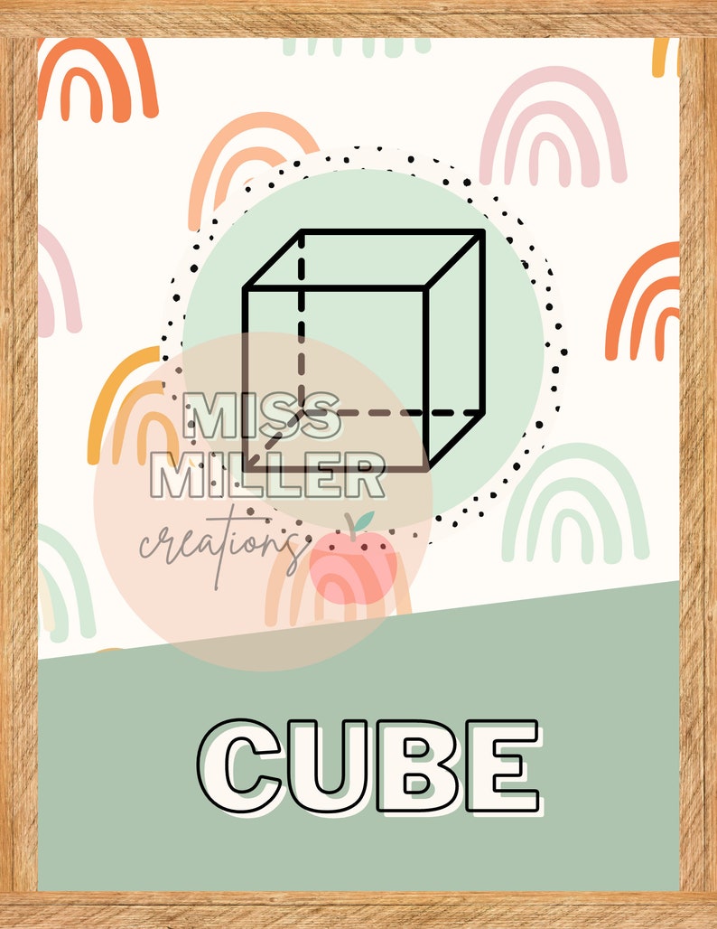 Groovy Boho Classroom Shape Posters - Etsy