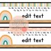 Modern Boho Rainbow Classroom Desk Plates editable - Etsy