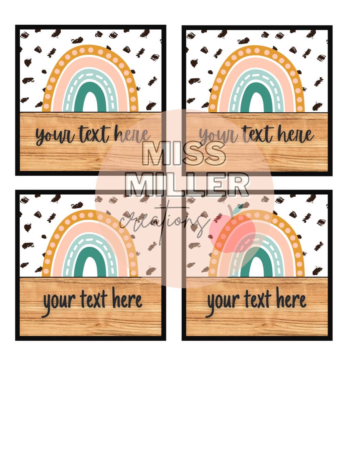 Modern Boho Rainbow Classroom Labels editable | Etsy