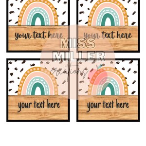 Modern Boho Rainbow Classroom Labels [editable] - Etsy