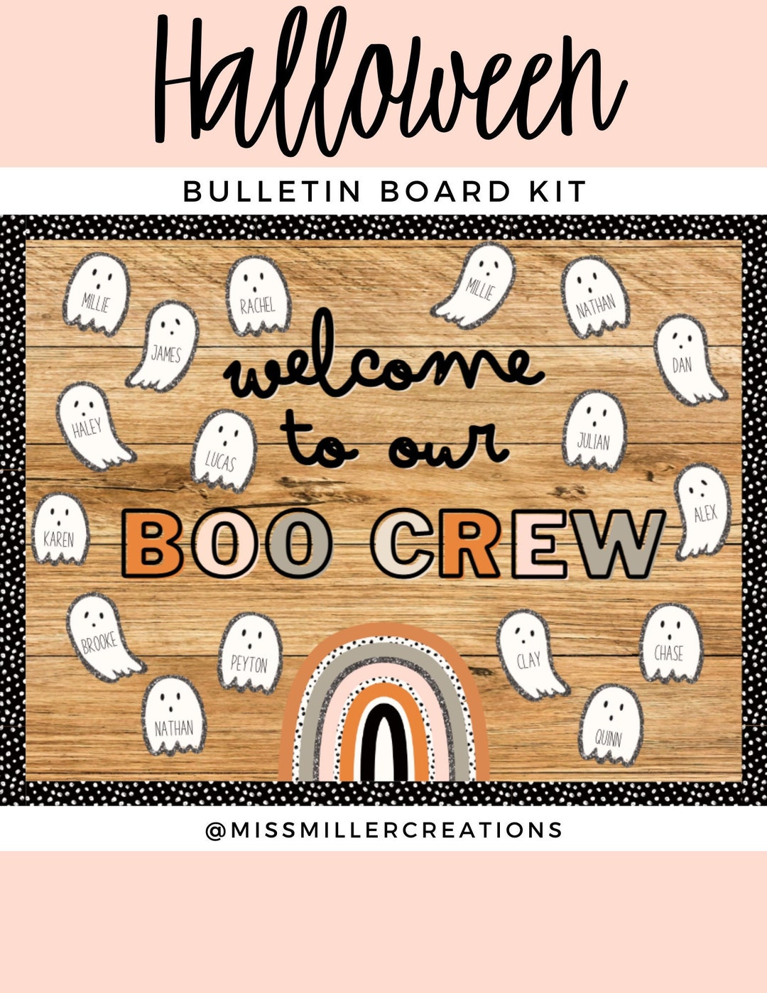 Boo Crew Bulletin Board Kit [halloween] [holiday] [classroom Decor] - Etsy
