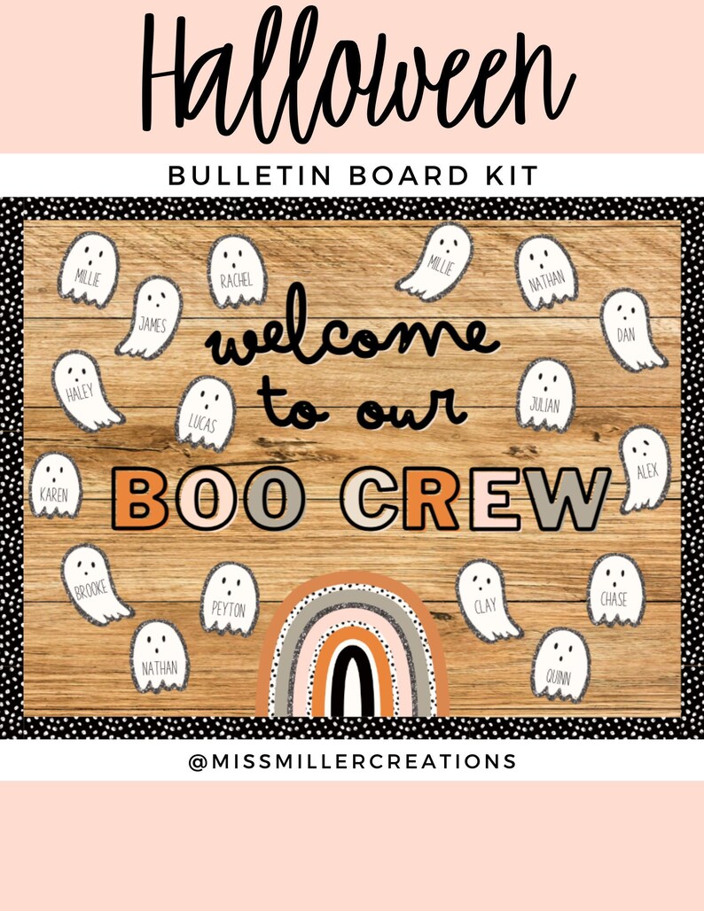 Boo Crew Bulletin Board Kit [halloween] [holiday] [classroom Decor] - Etsy