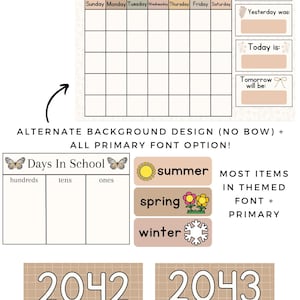 Wildflower Fields Classroom Calendar - Etsy