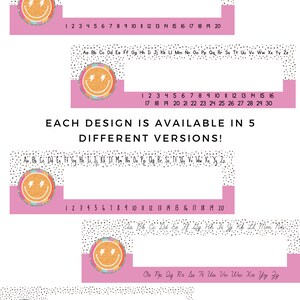 Groovy Glitter Desk Plates [editable] - Etsy