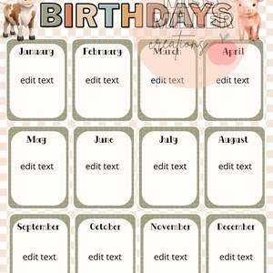 Farm Friends Classroom Forms [editable] - Etsy