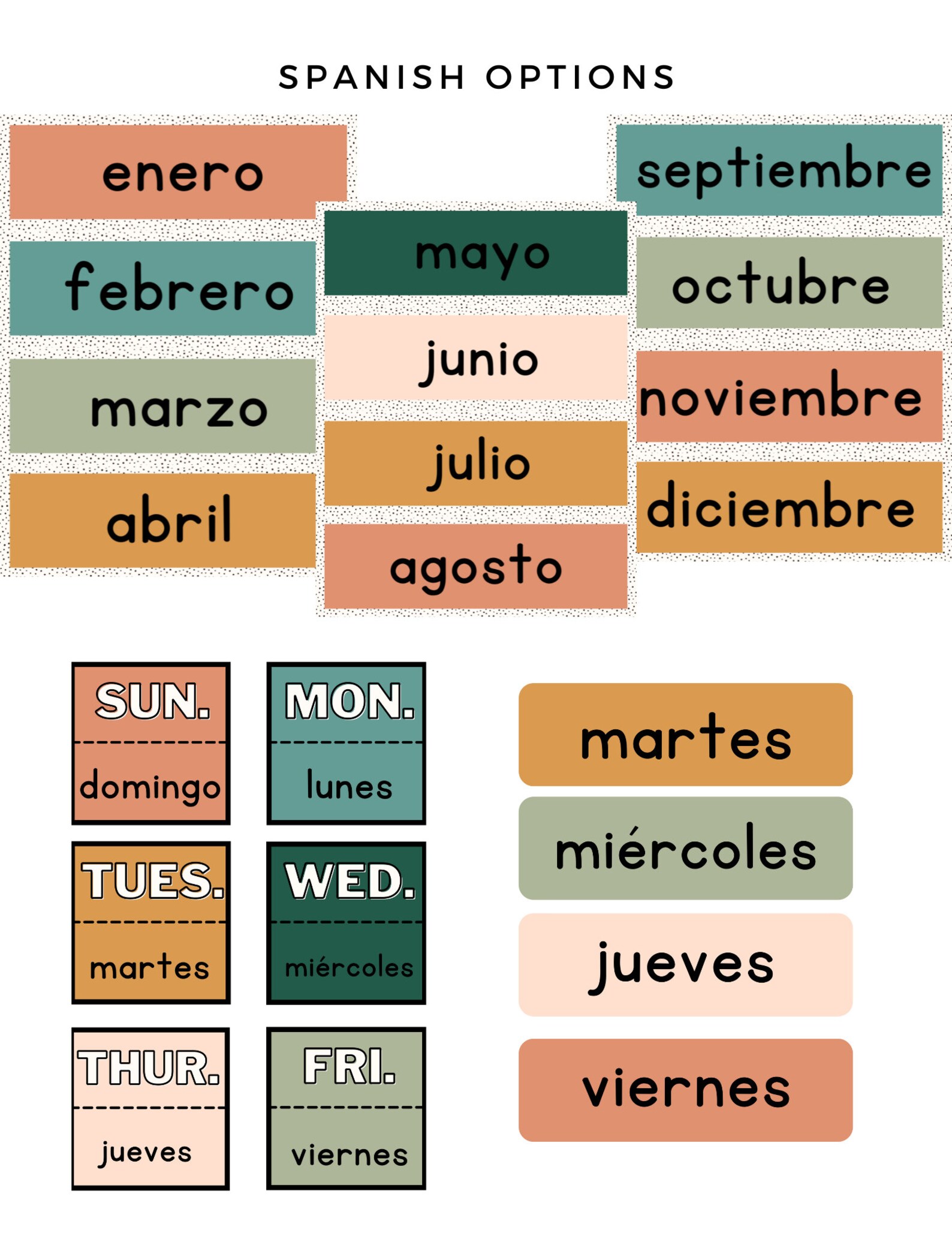 Boho TROPICS Classroom Calendar editable Features - Etsy