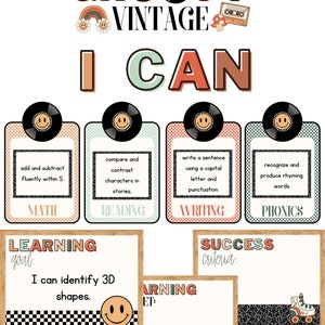 Groovy Vintage Learning Goal Posters/i Can Statements/focus Wall - Etsy