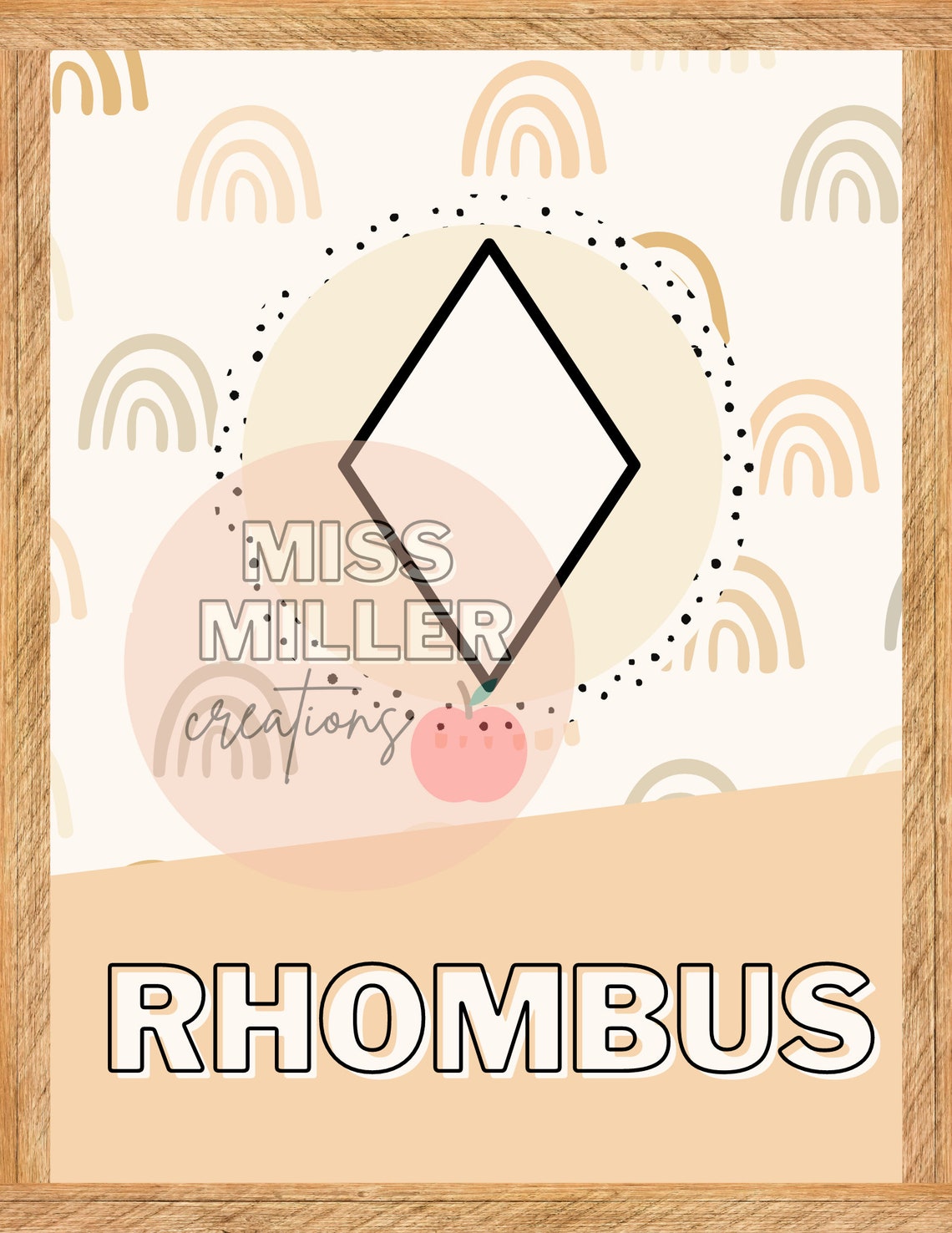 Neutral Boho Rainbow Shape Posters | Etsy