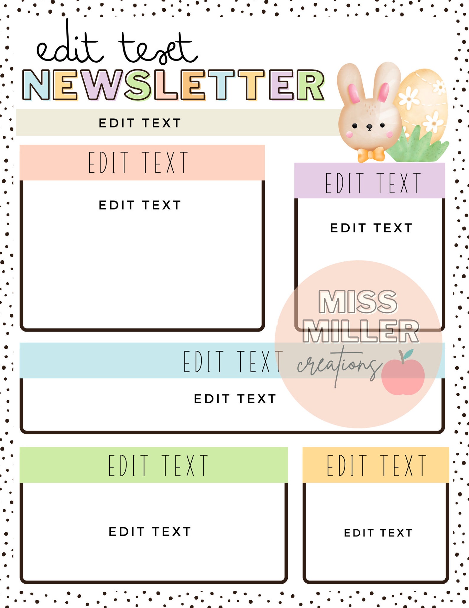 April/spring Newsletter Template [editable] - Etsy