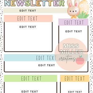 April/spring Newsletter Template [editable] - Etsy
