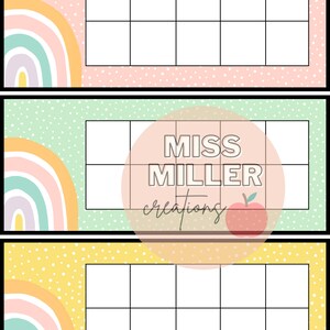 Pastel Boho Rainbow Math Classroom Displays - Etsy