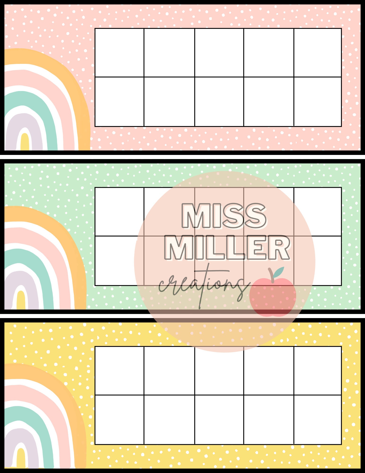 Pastel Boho Rainbow Math Classroom Displays - Etsy